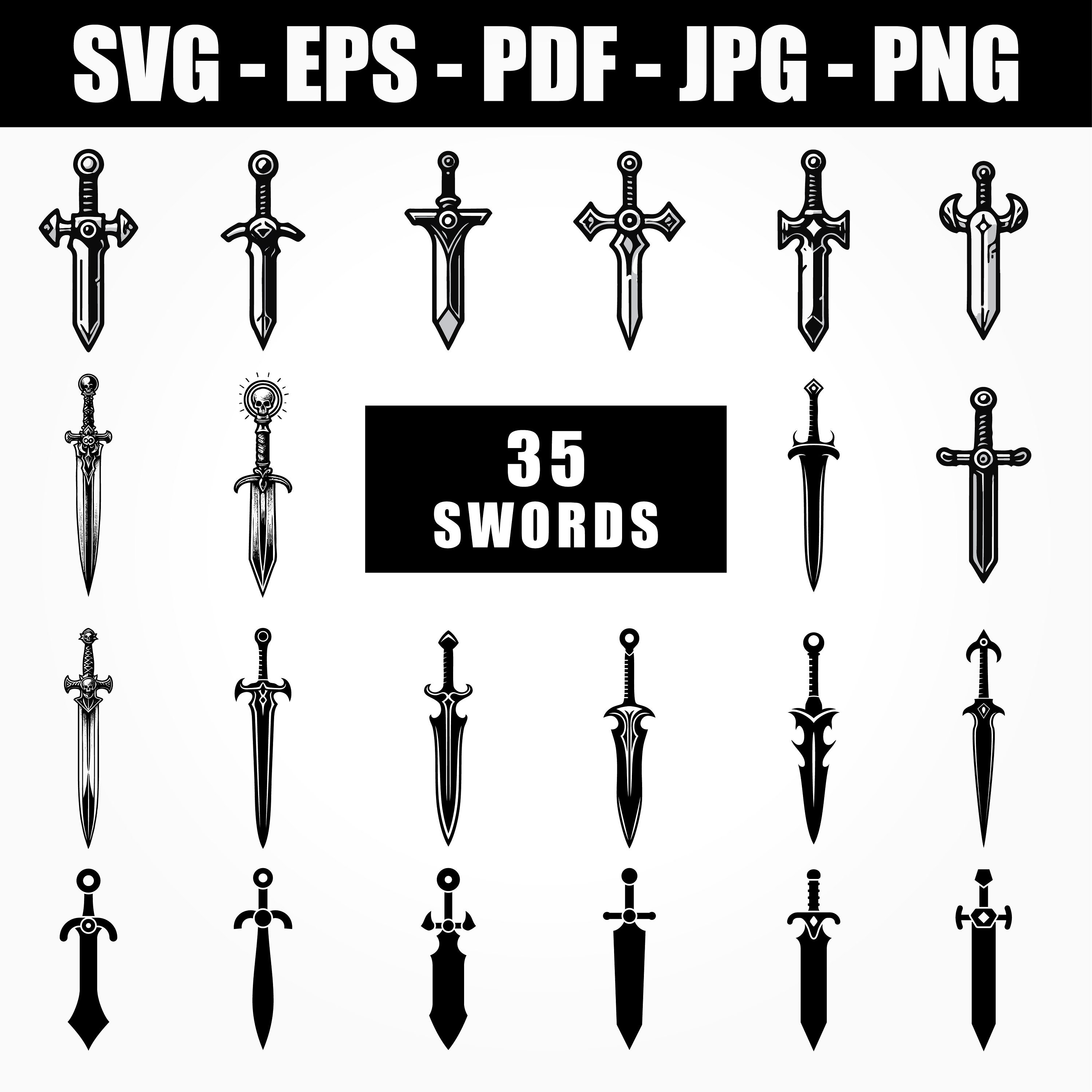 Sword Svg, Sword Png, Sword Clipart, Weapon Svg, Instant Download ...