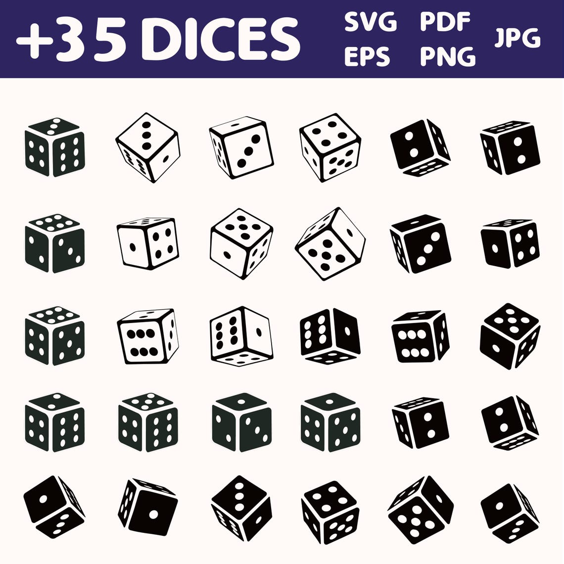 Cute Dice Svg Bundles, Ludo Dice, Dice PNG, Two Dice, Dice Clipart ...