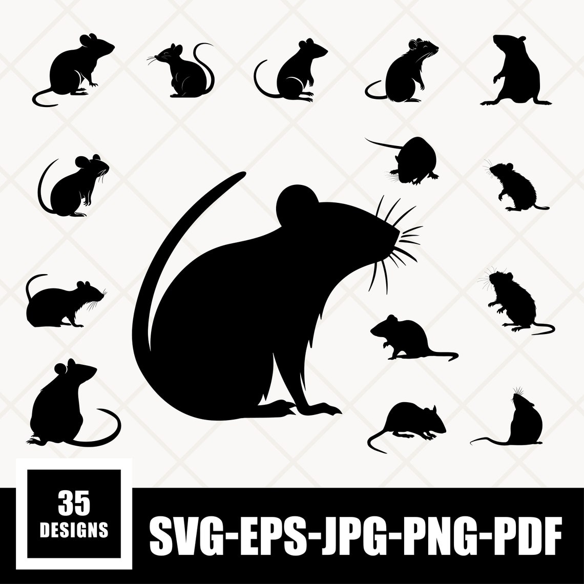 Black Rat Svg Bundles, Mouse Svg Bundles, Mice Svg Bundles, Rat PNG ...