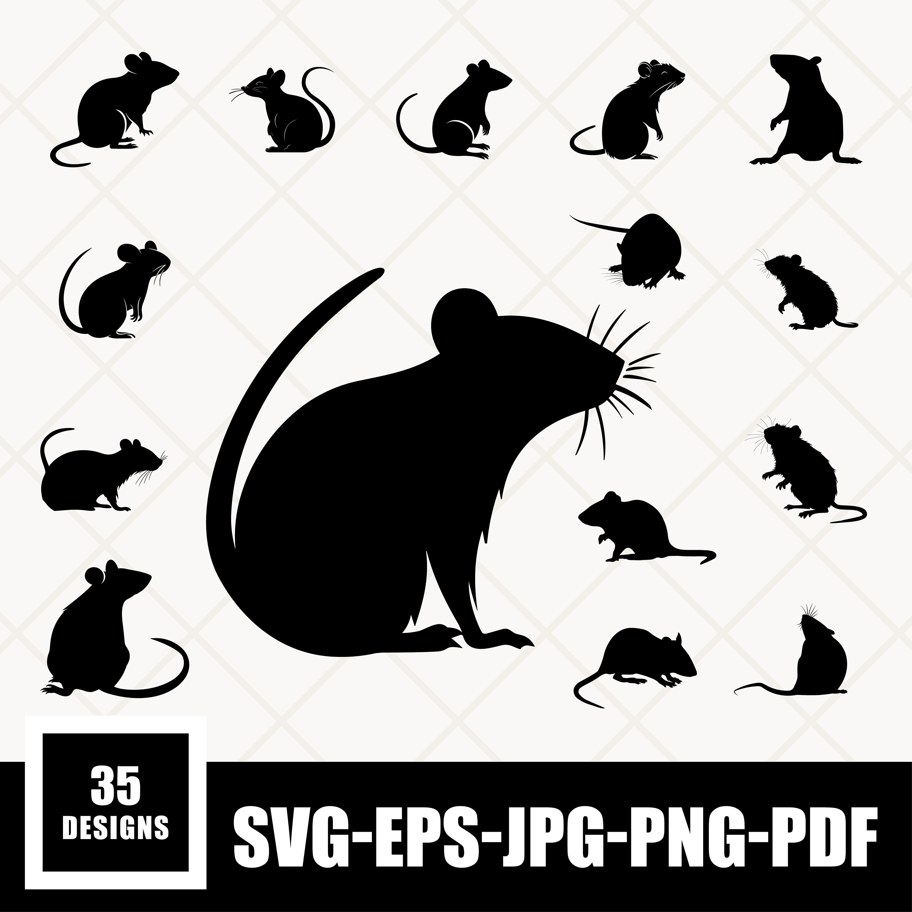 Black Rat Svg Bundles, Mouse Svg Bundles, Mice Svg Bundles, Rat PNG ...