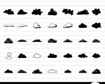 Cloud Svg Bundles, Cloud Svg, Clouds Clipart, Clouds Png, Sky Clouds ...