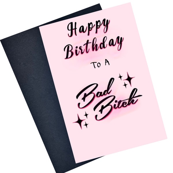 Bad B Birthday Card - Etsy