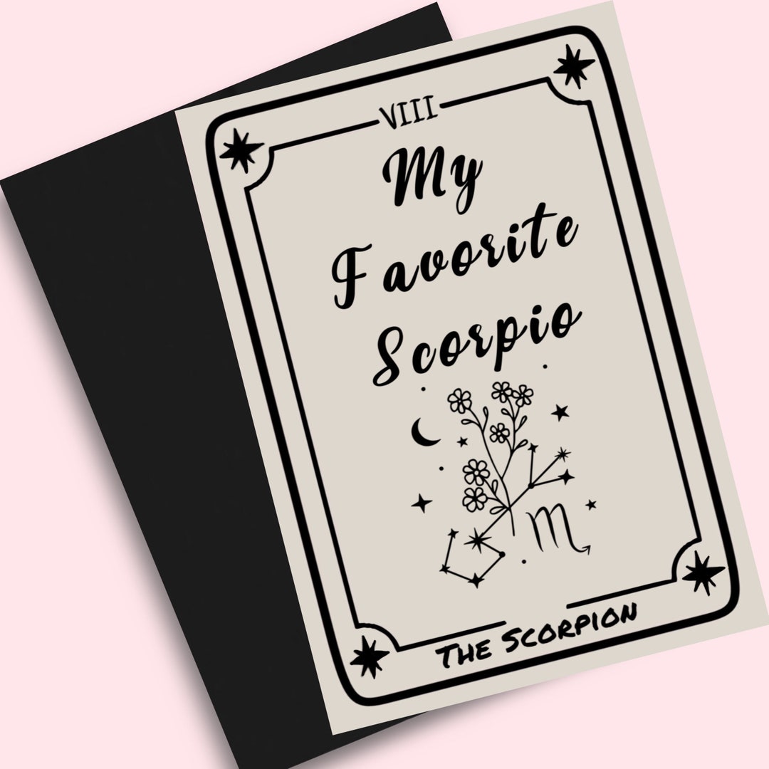 Scorpio Tarot Card Greeting Card Matte Card Astrology Greeting Cards My ...