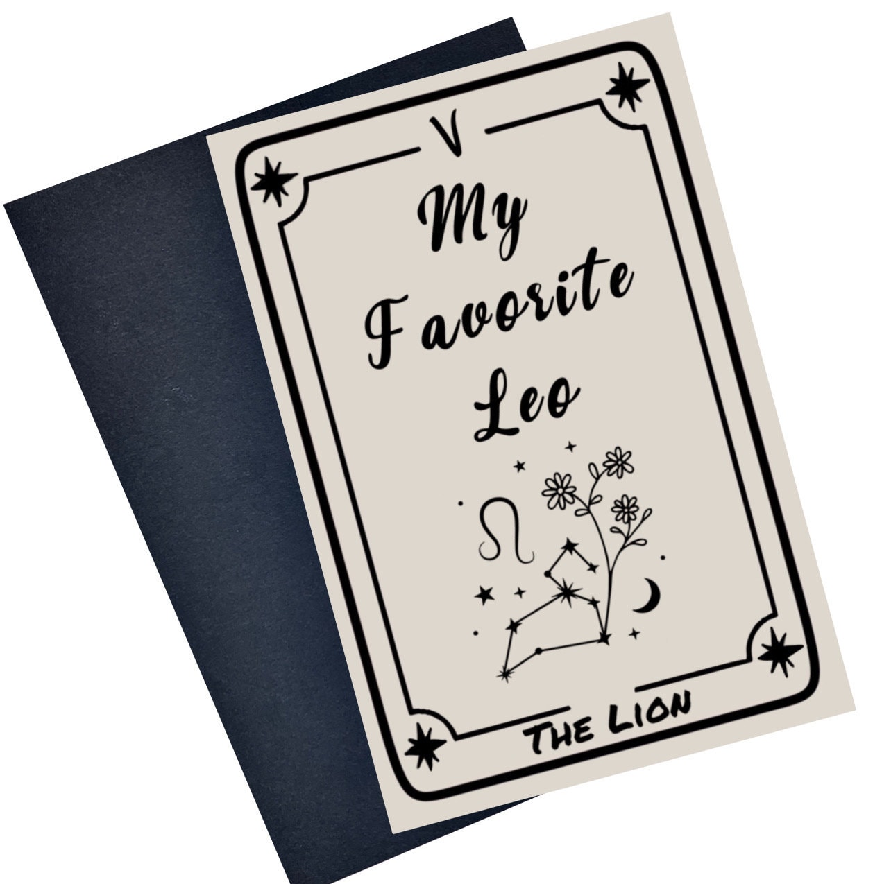 Leo Tarot Card Greeting Card matte Card Astrology Greeting - Etsy