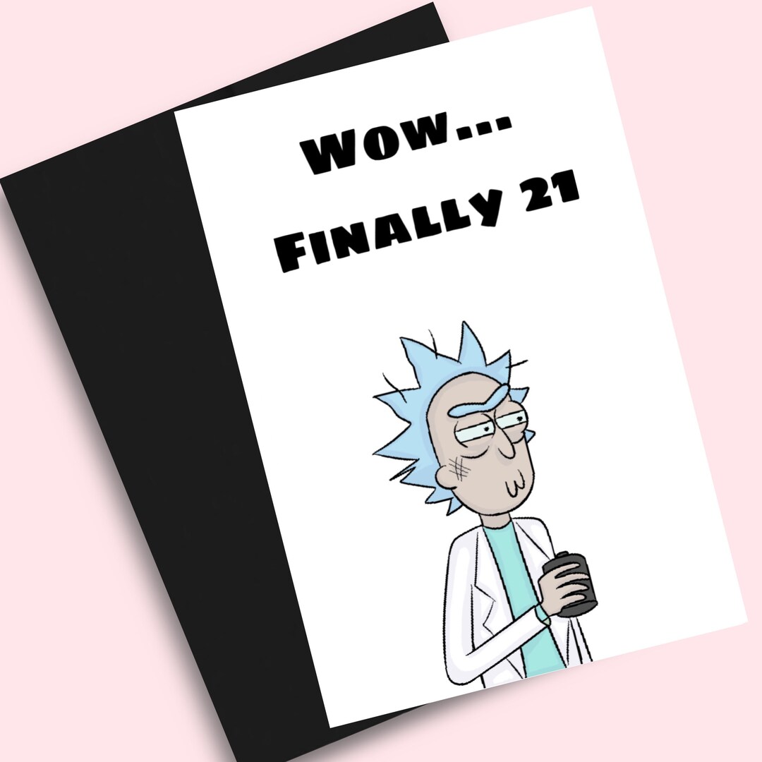 Funny Birthday Card for 21st Birthday Cartoon Birthday Card Birthday ...