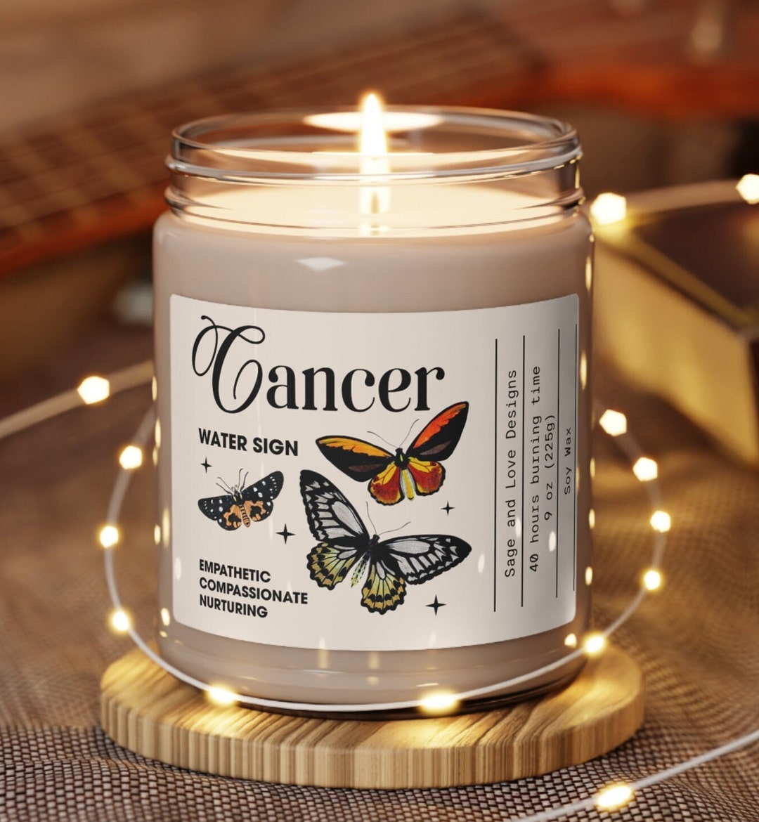 Cancer Candle, Cancer Birthday Gift, Cancer Star Sign Candle, BFF Gift ...