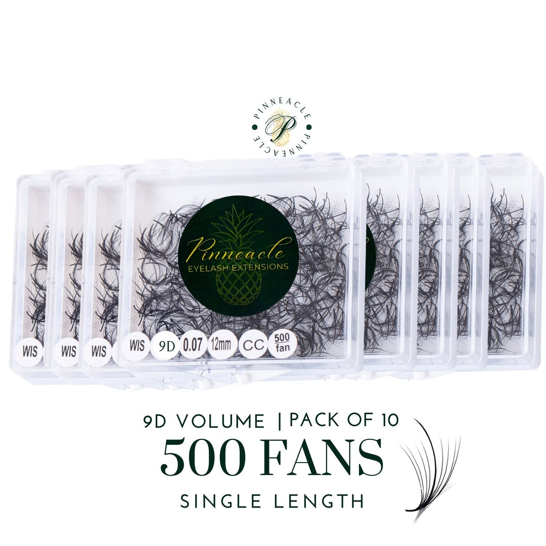 Pack of 10 - Wispy - 9D - Handmade Loose Fans for Professional Eyelash ...