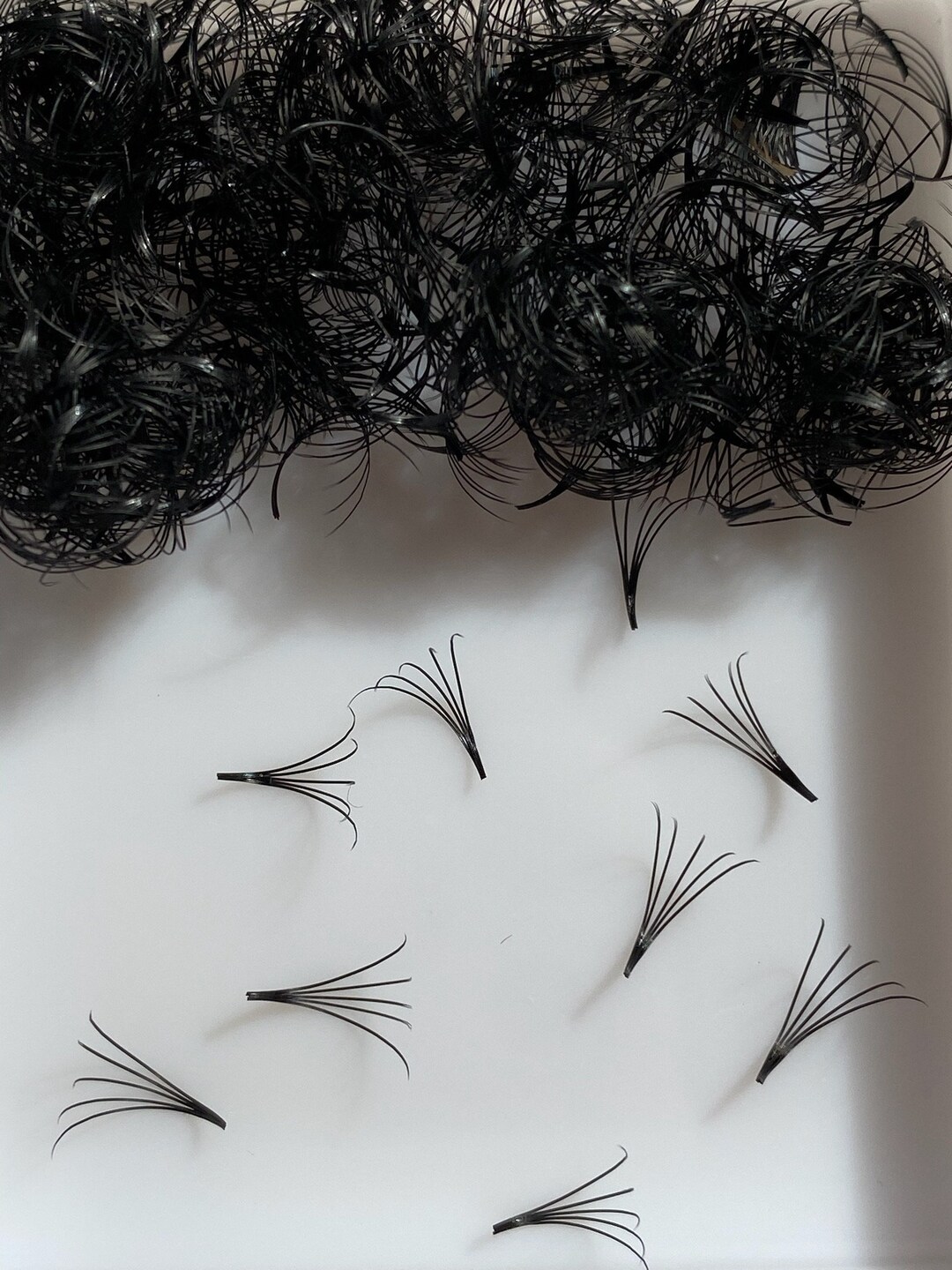 500 Fans Flat 5D 0.15 Premade Volume Fans Ultra Dark Lashes for ...