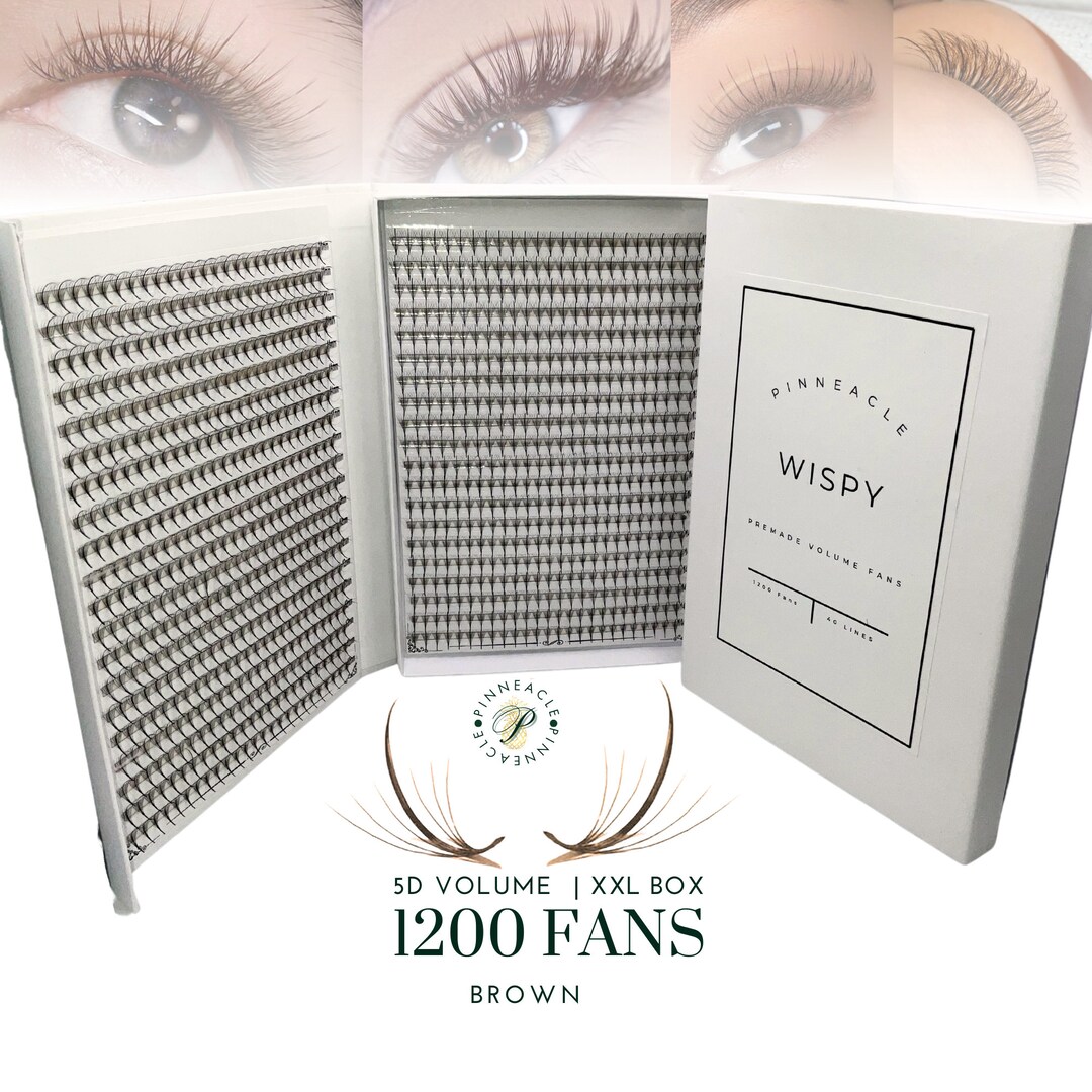 Chocolate Brown - Wispy - 1200 Fans | 5D | 0.07 | 4 Sizes in 1 ...