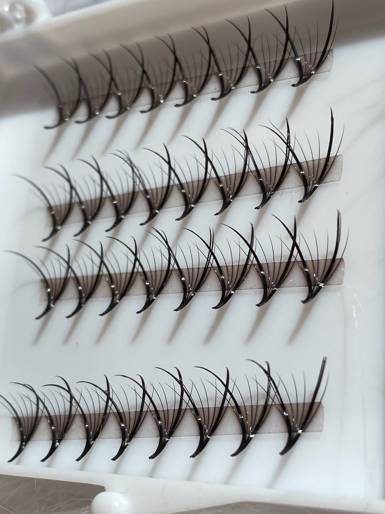 Double Spikes Wispy Premade Fans 8 Sizes in 1 1200 Fans Premade Volume ...