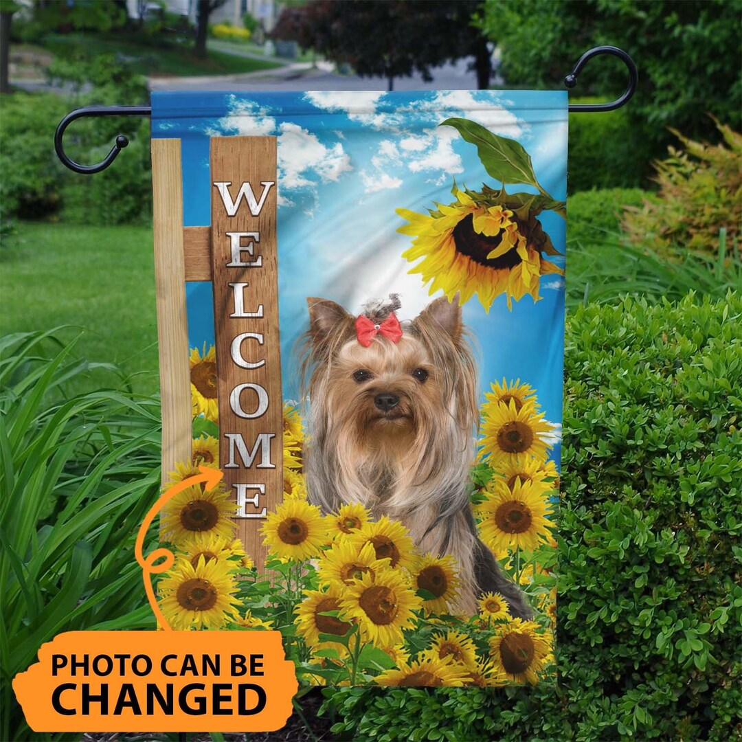Custom Photo Dog House Flagpersonalized Yorkshire Terrier Dog - Etsy