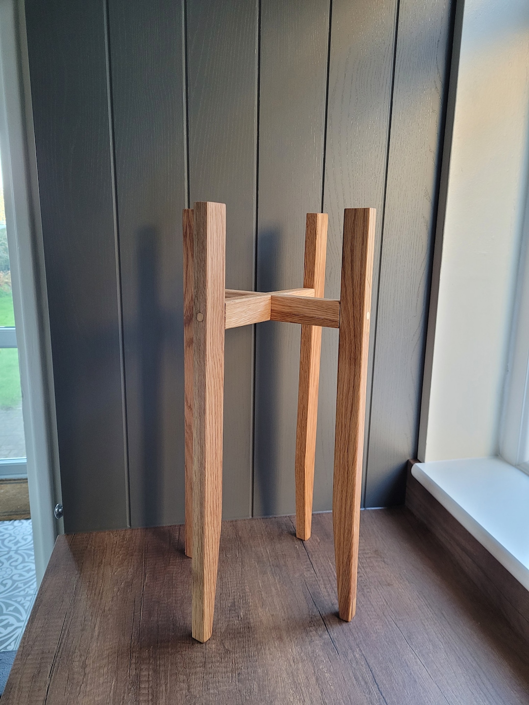 Natural Plant Stand Solid Oak - Etsy UK