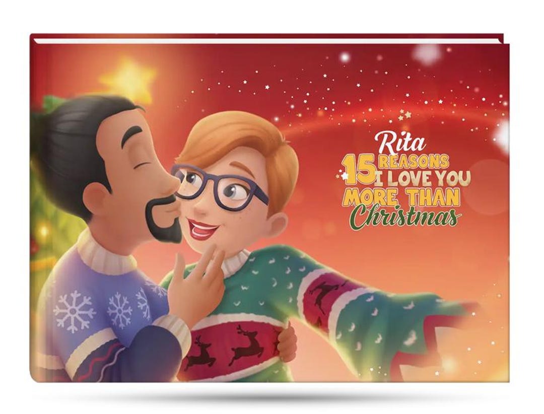 Premium Personalized Christmas Love Book for Girlfriend, Wife, Partner ...