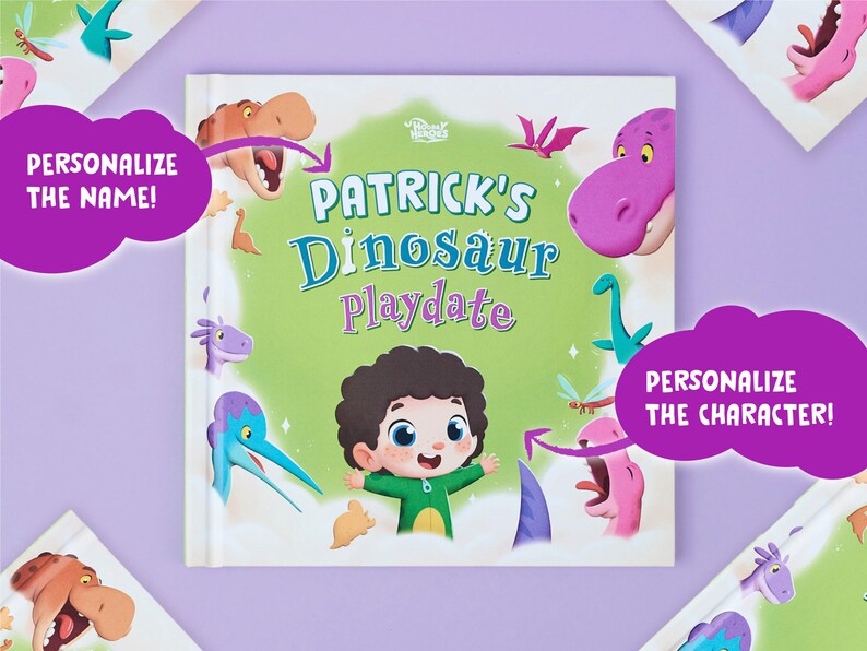 Personalized Book for Kids Dinosaur Playdate A Superb Story With Your ...