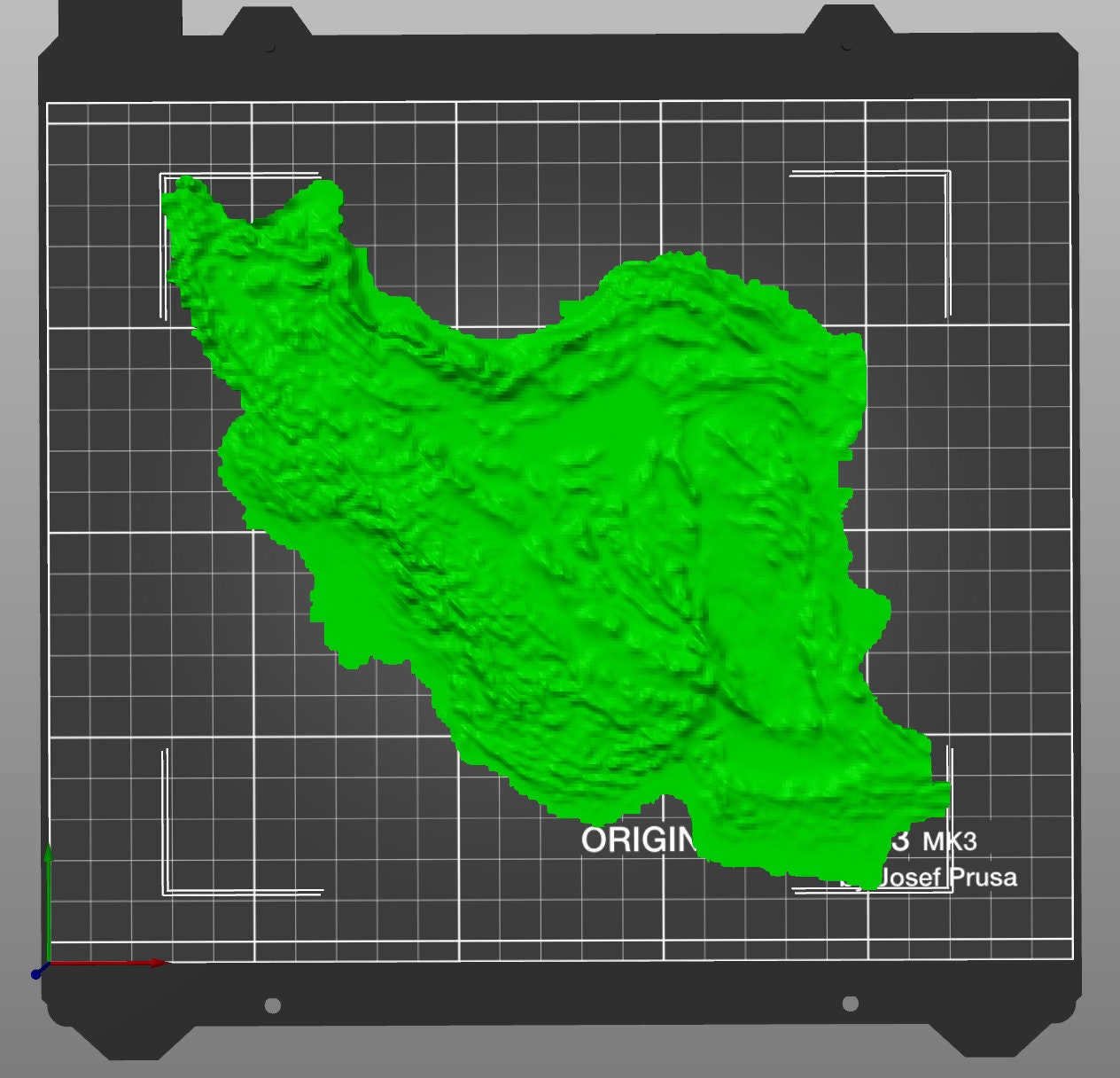 3D Iran Topographical Map STL File - Etsy