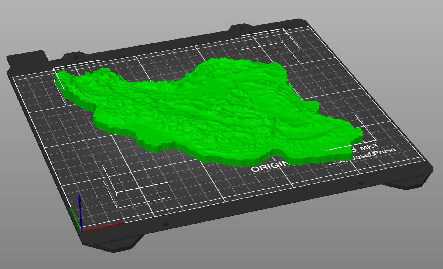 3D Iran Topographical Map STL File - Etsy