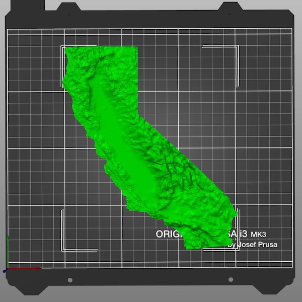 Topographical Map California 3d - Etsy