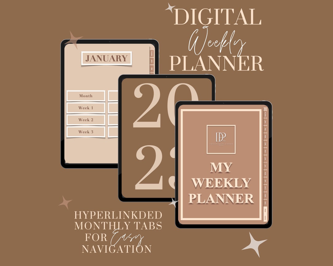 The Best 2023 Digital Weekly Planner for iPad Daily Planning, Goodnotes ...