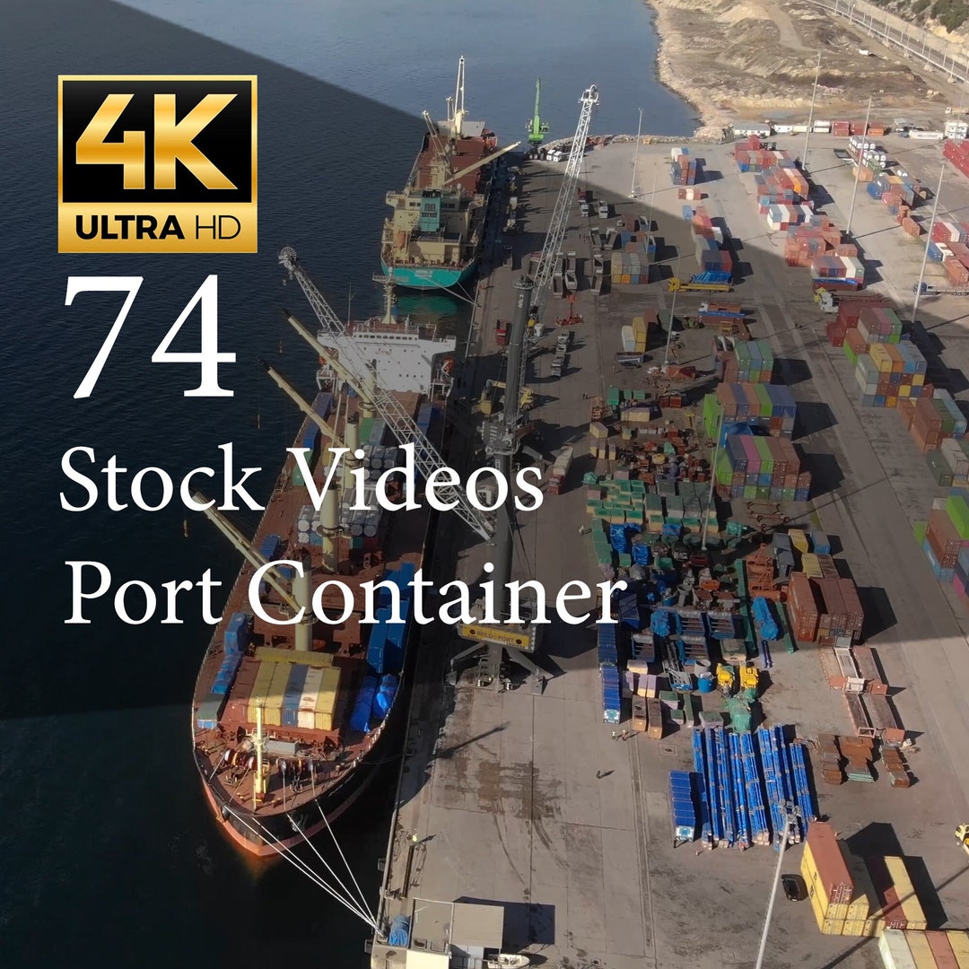 Port Containers, 74 4K Stock Footage, Adobe Premier, Adobe After ...