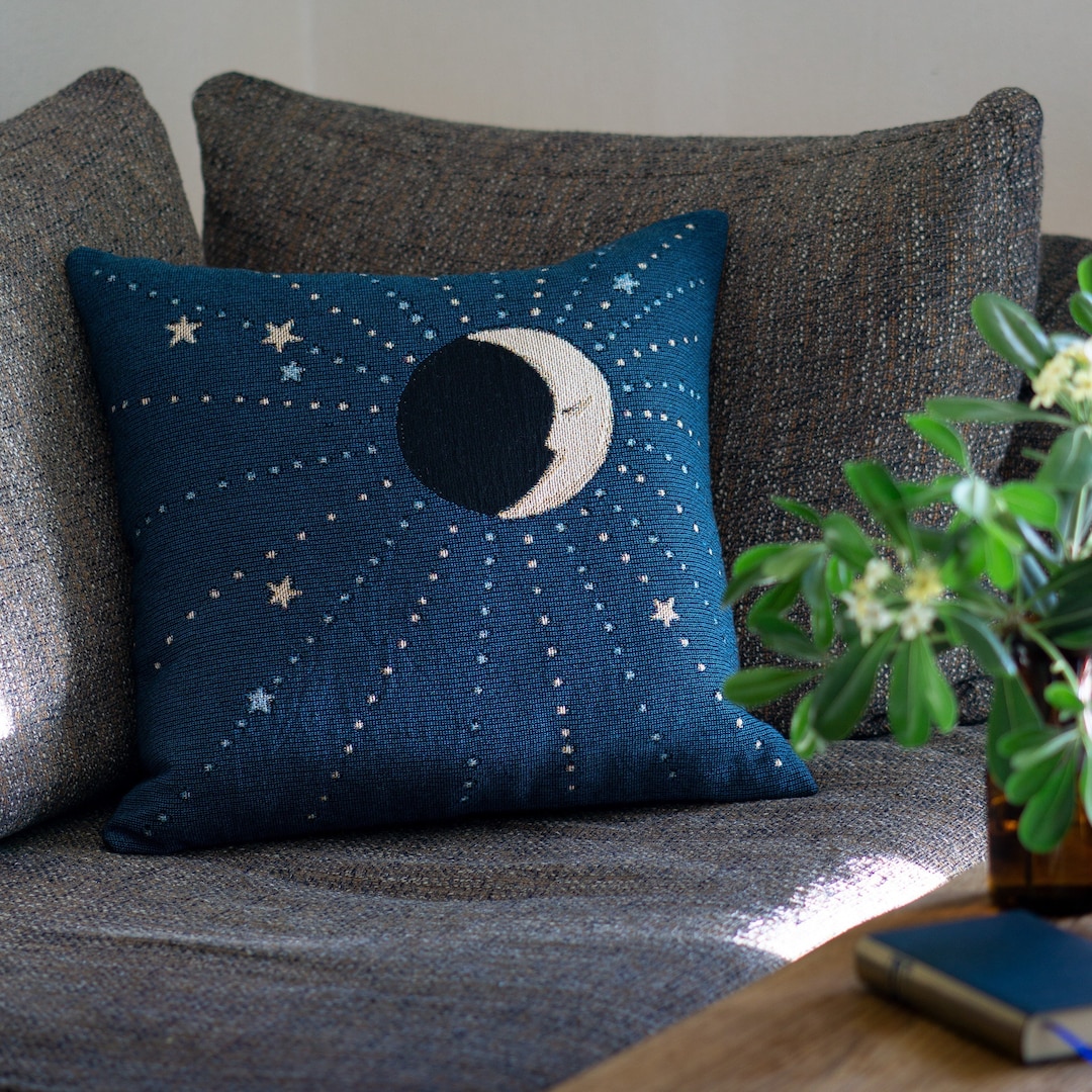 Moon Pillow "beautiful as the Moon" by Le Châle Bleu France: Woven ...