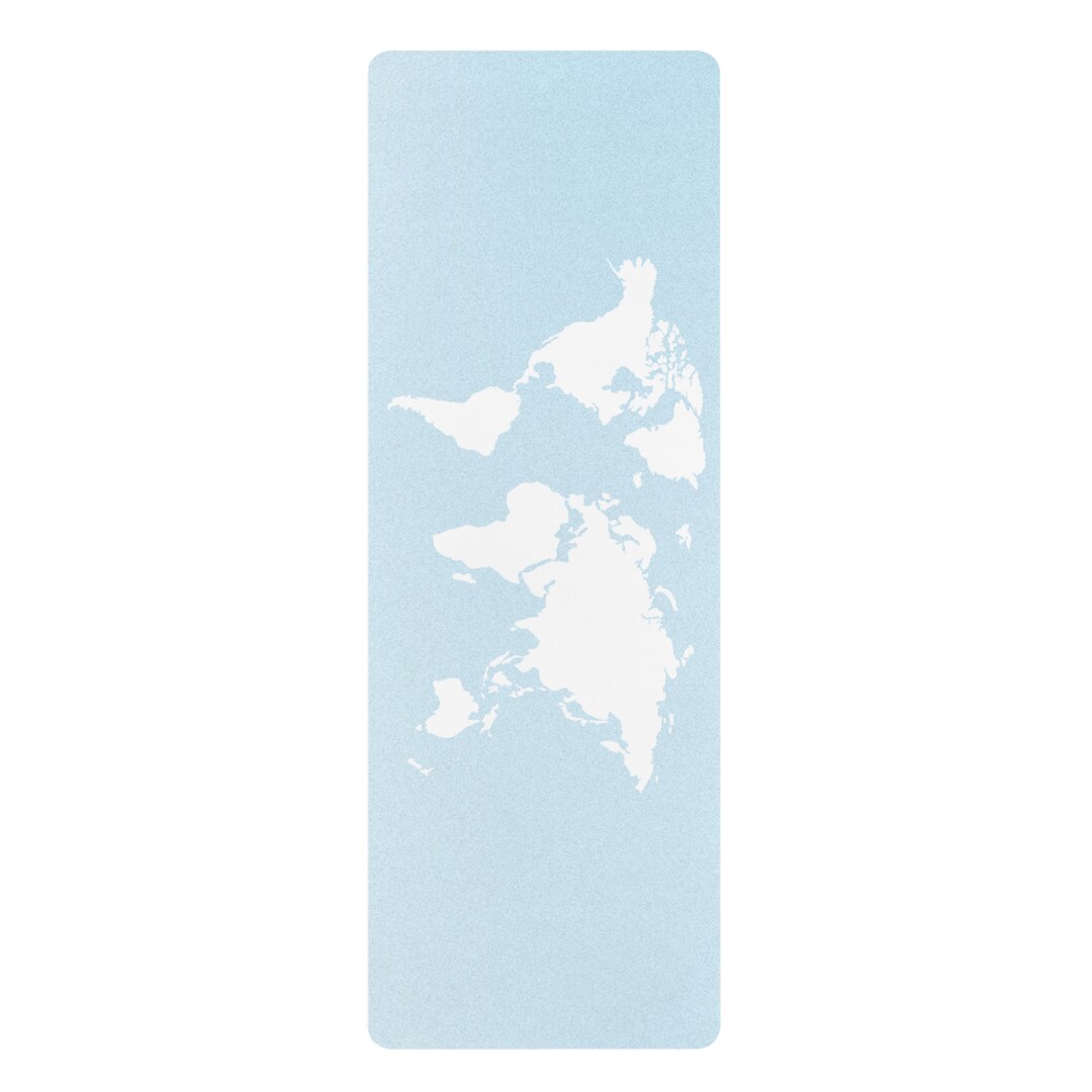 Eco-friendly Soft Blue World Map Rubber Yoga Mat Non-slip, Durable, and ...