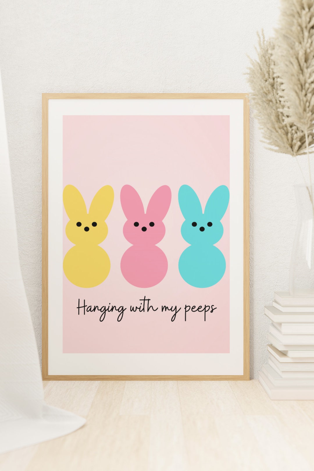Hanging With My Peeps Easter Wall Art - Candy Art Digital Download - Etsy