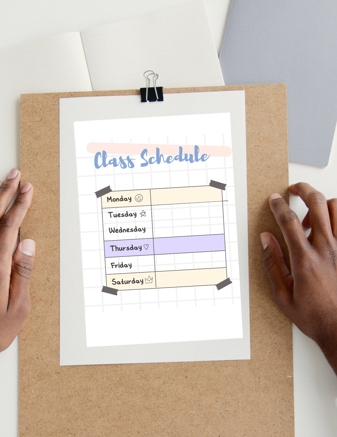 Digital Printable Class Schedule Week | 8x10 Instant Download for ...