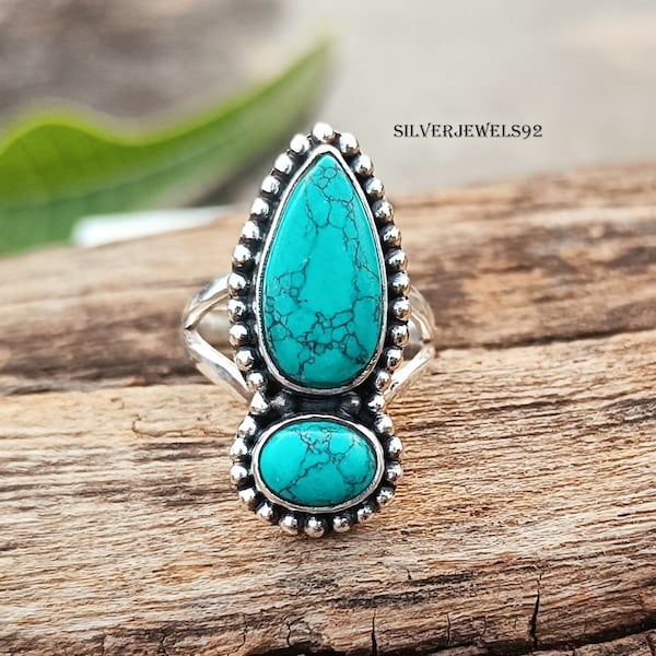 Blue Turquoise Ring - Etsy