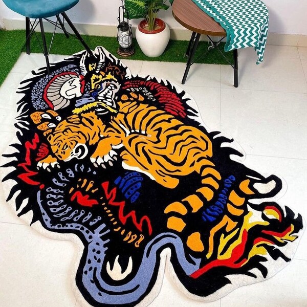 Tiger Rug - Etsy