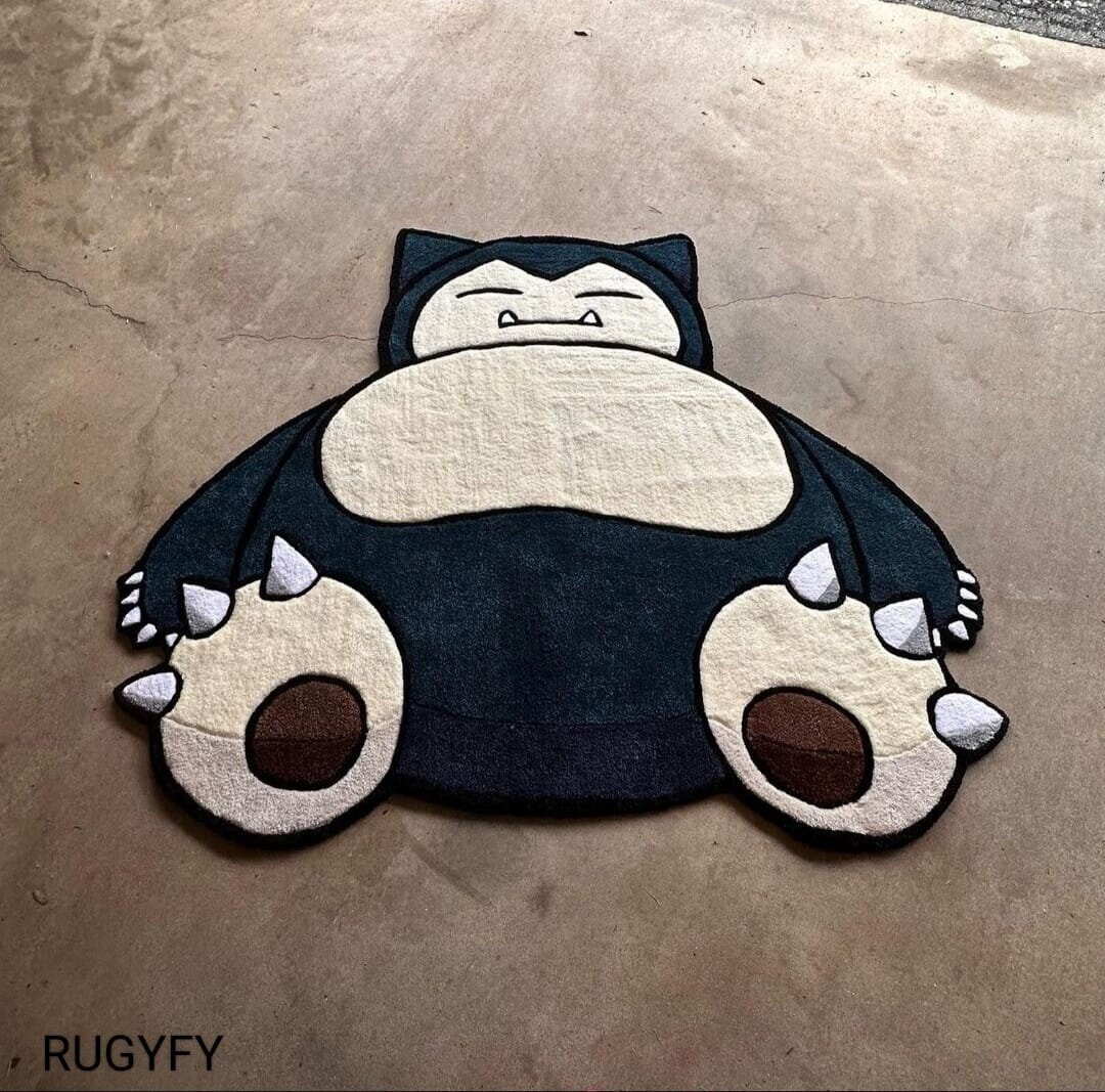 Pokemon Rugs for Kids Room Snorlax XL Rug for Bedroom - Etsy