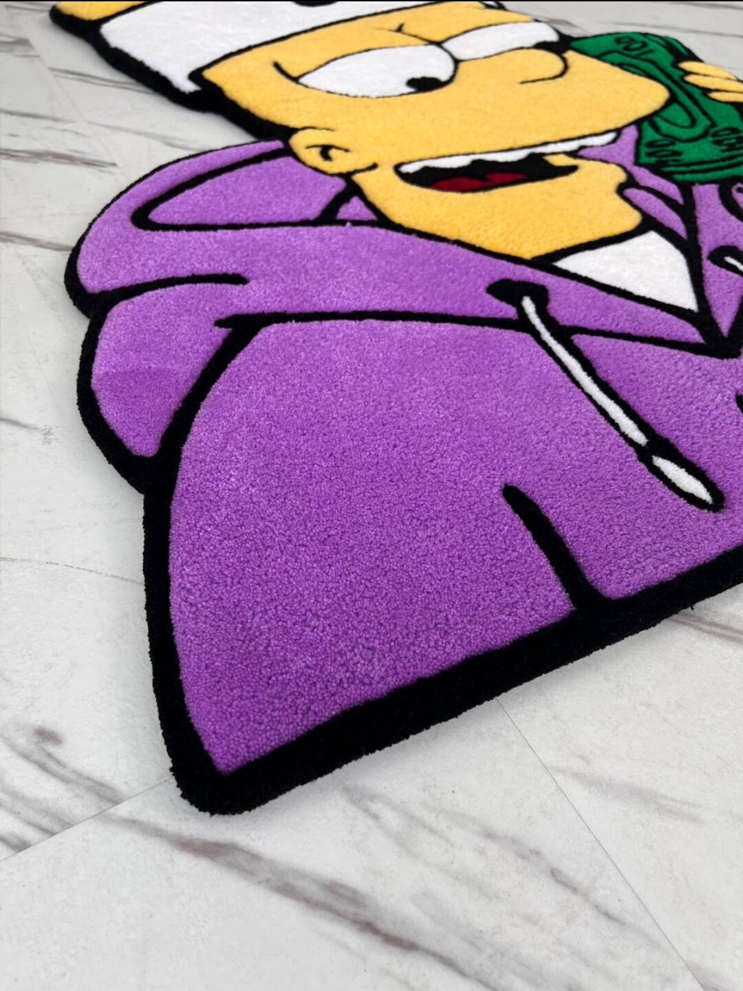 Handmade Bart Simpson Purple Tufted Rug / Simpson Rug for - Etsy