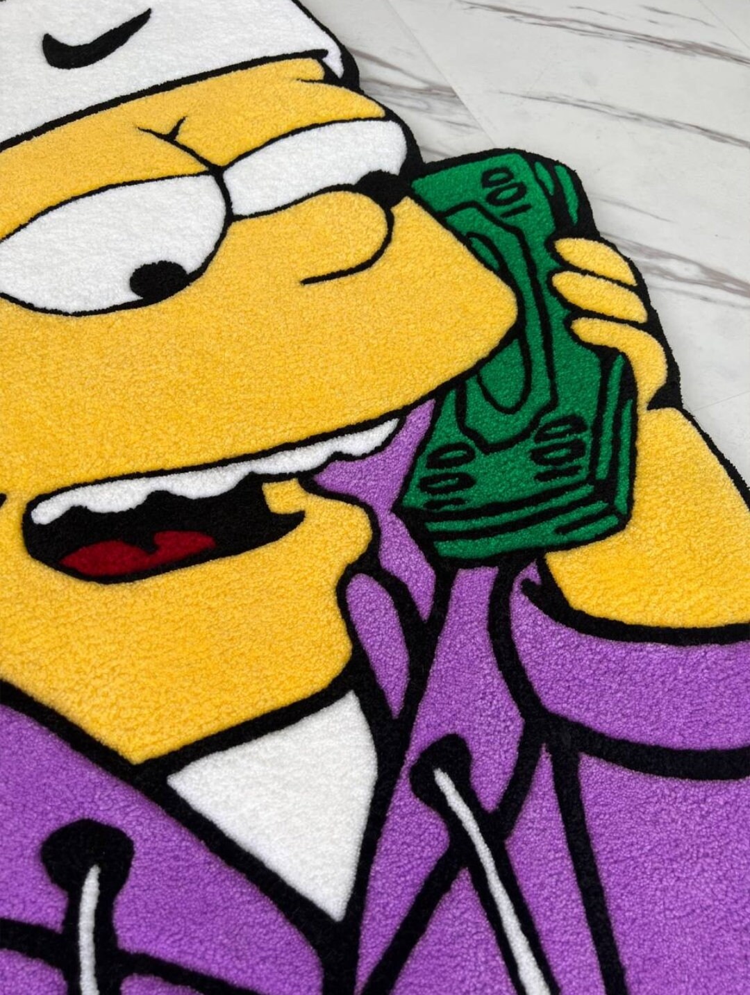 Handmade Bart Simpson Purple Tufted Rug / Simpson Rug for - Etsy