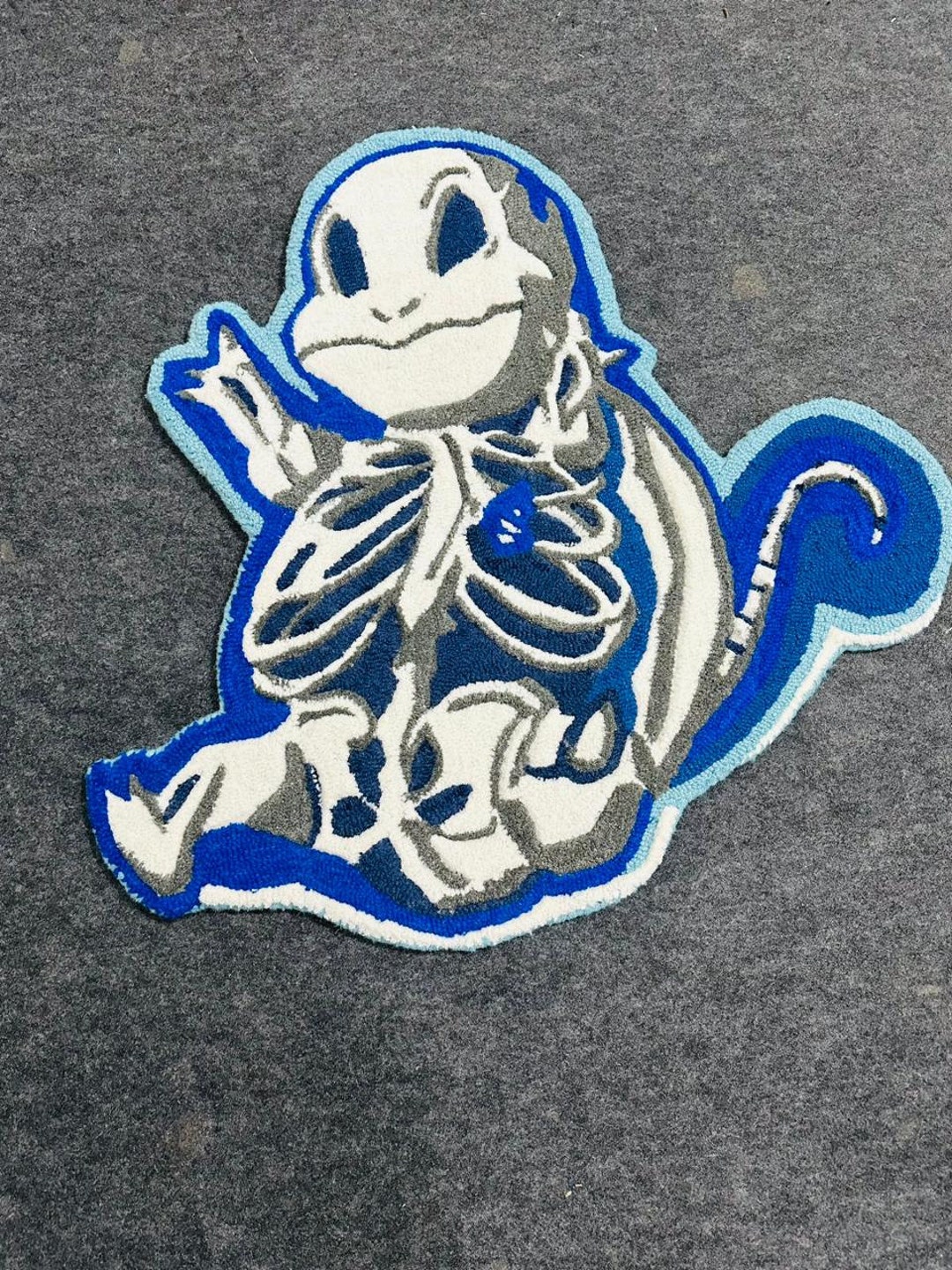 Hand Made Tufted Squirtle Skeleton Rugs for Kids Room - Etsy