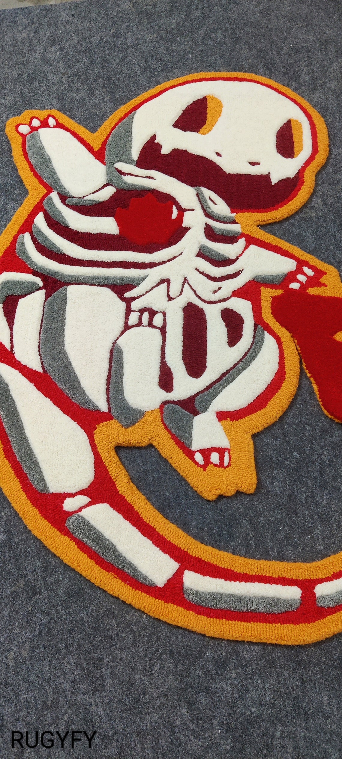 Hand Made Tufted Charmander Rugs for Kids Room Charmander Rug - Etsy