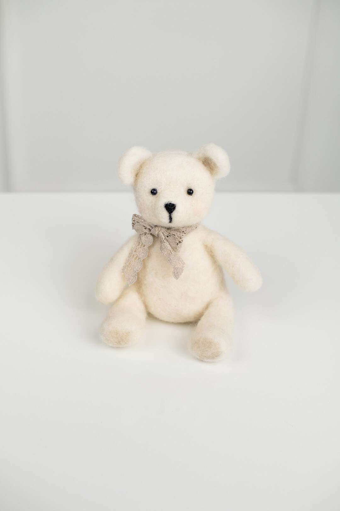 Cute Felted Teddy Bear - Etsy