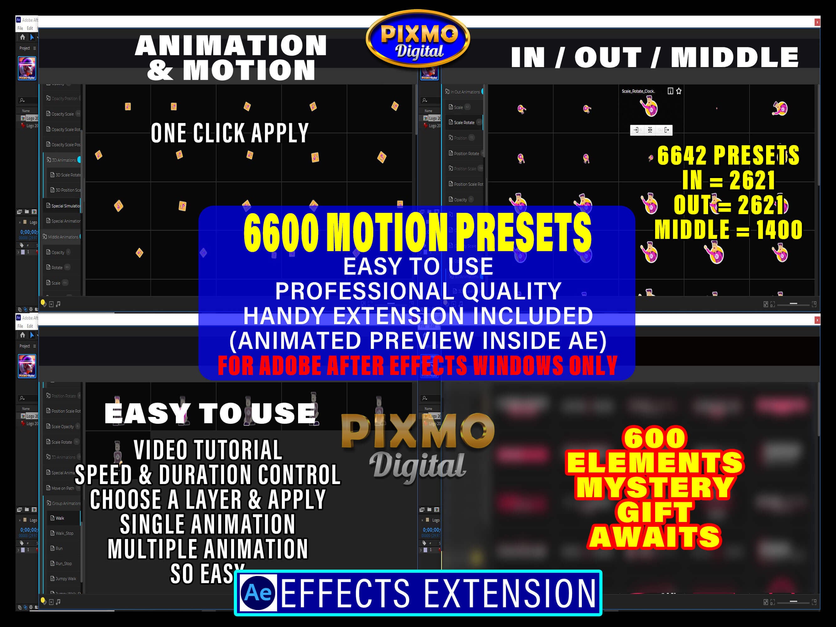 Video Editing Animation & Motion Pack for Adobe After Effects PC ...