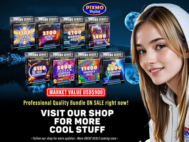 Video Editing Animation & Motion Pack for Adobe After Effects PC ...