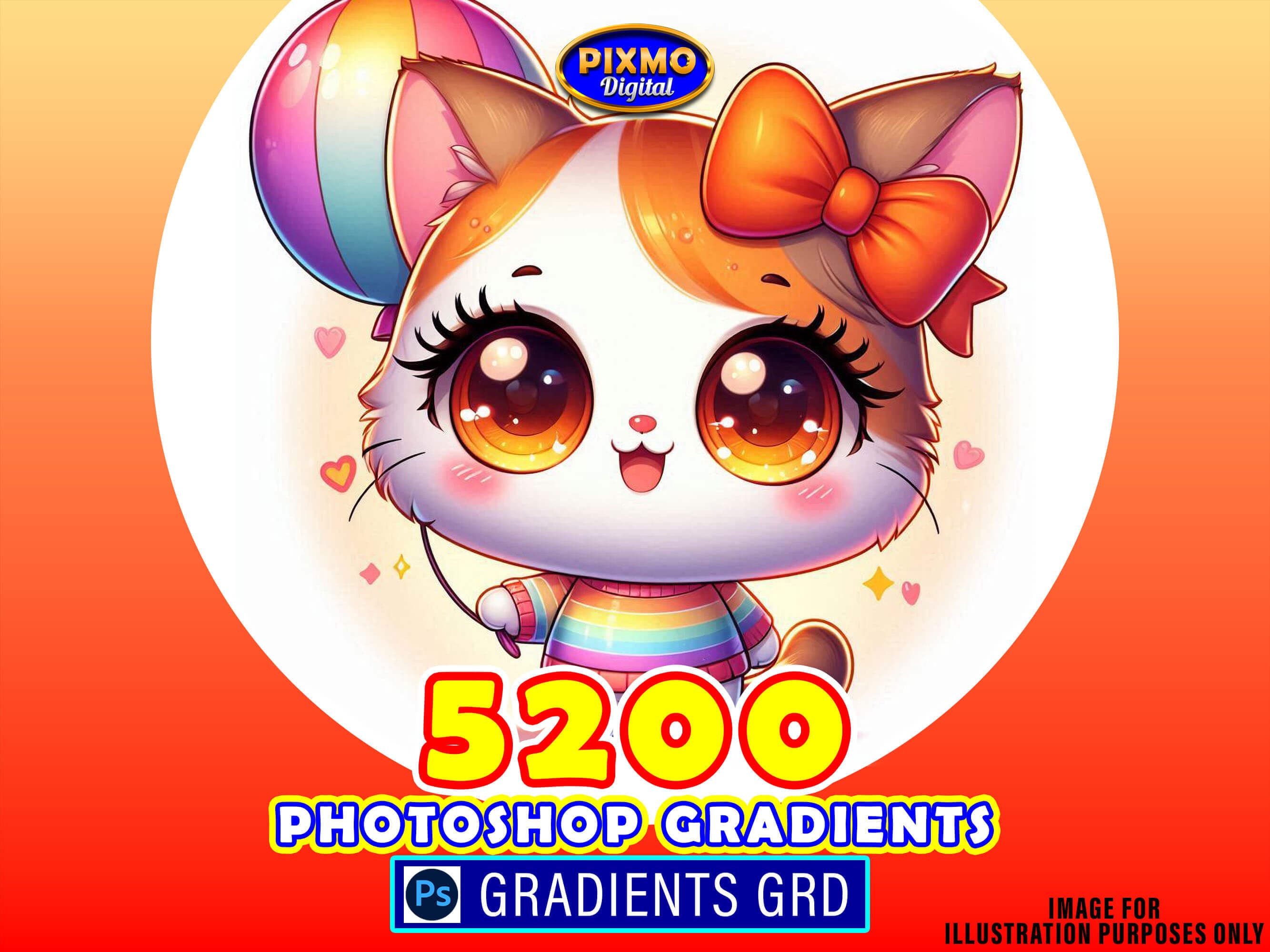 Photoshop Gradients Bundle - 5200 GRD Format - Featuring Gold, Silver ...