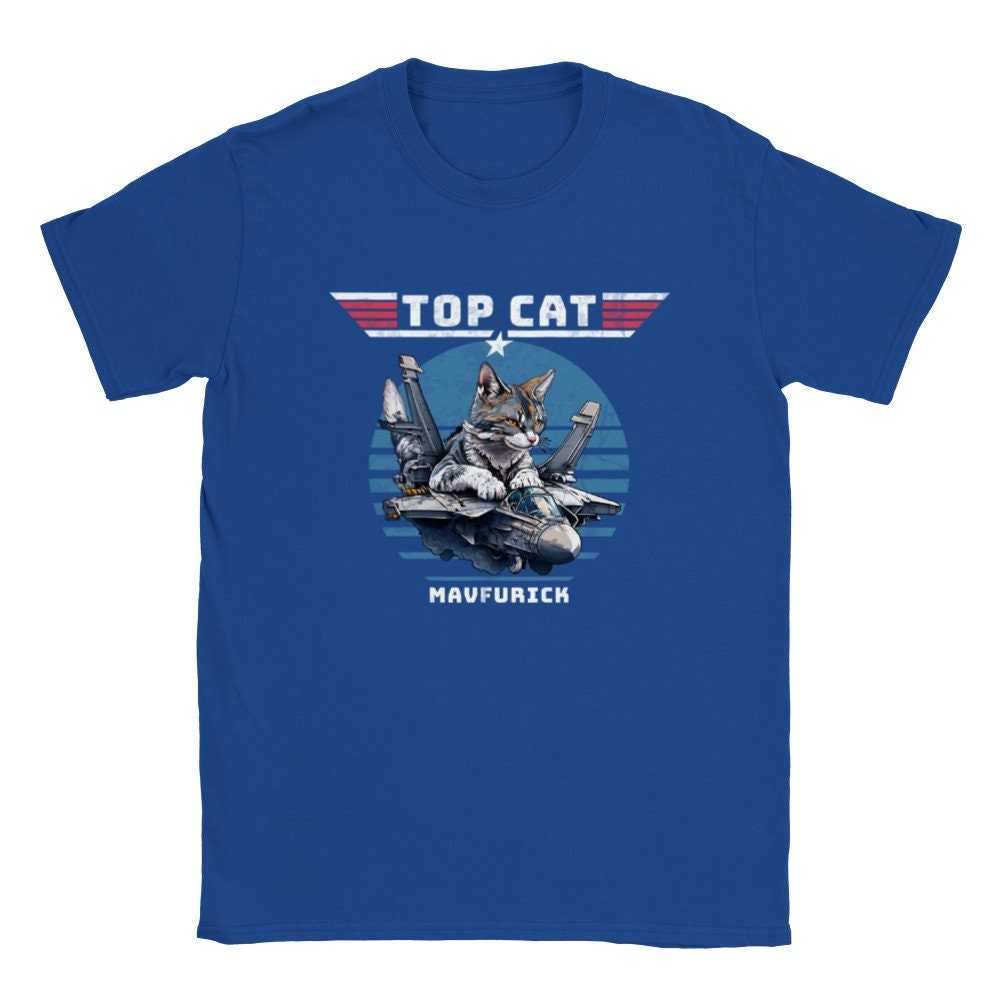 Buy Top Cat T-shirt: Funny Aviation Film Pun, Cat Dad Gift Online in ...