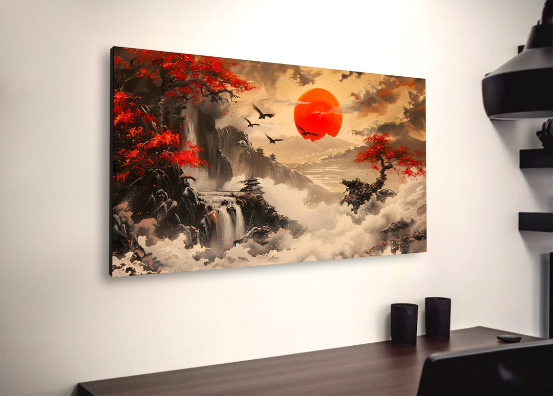 Japanese Art, Japan Wall Art, Japan Landscape Picture, Oil Painting ...