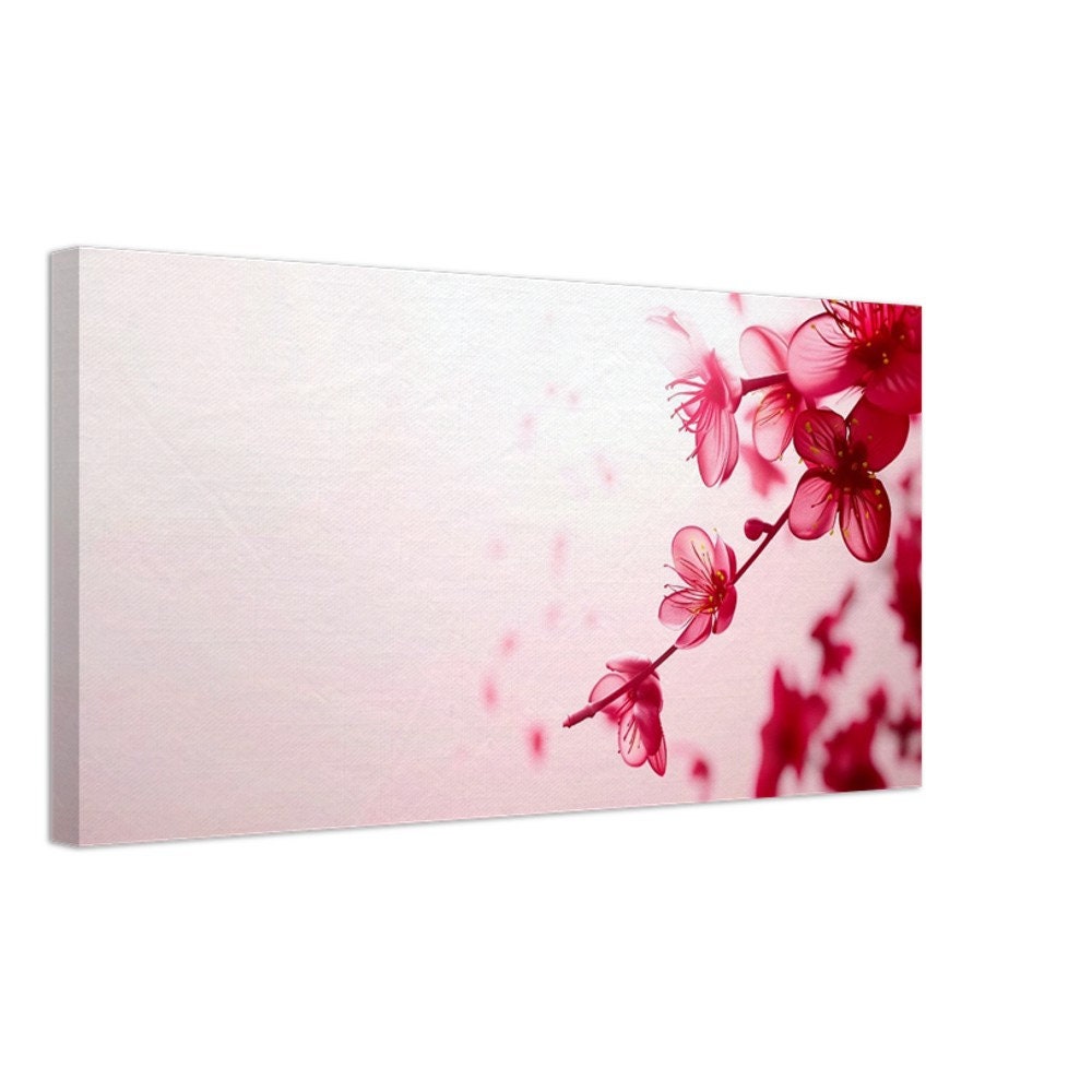 Pink Flower Canvas, Floral Wall Art, Watercolour Painting Home Decor ...