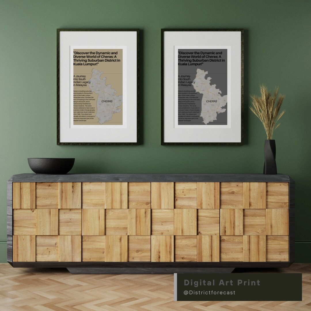 Cheras City Map Digital Download Print Of Malaysia Poster Wall Art Decor Artwork Printable
