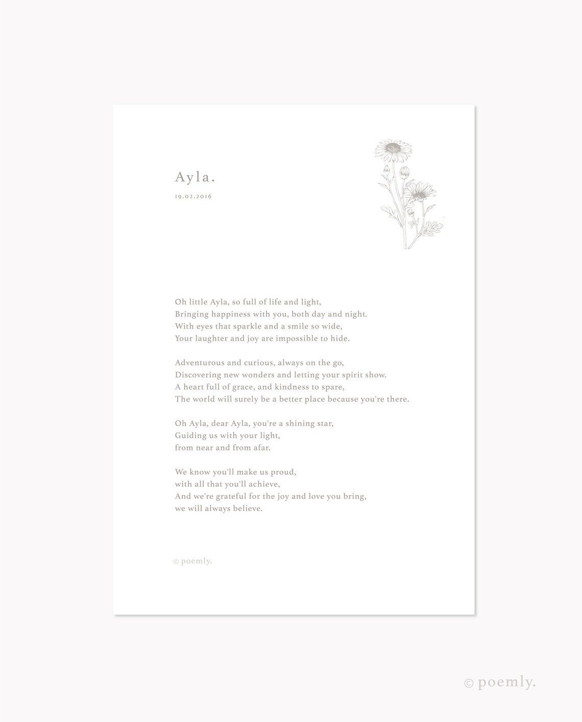 Personalised Poem, Custom Unique Name Poem, Name Poem, Poem Baby, Child ...