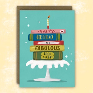 Funny Birthday Card Card for Book Worm Book Lover Birthday Card for ...