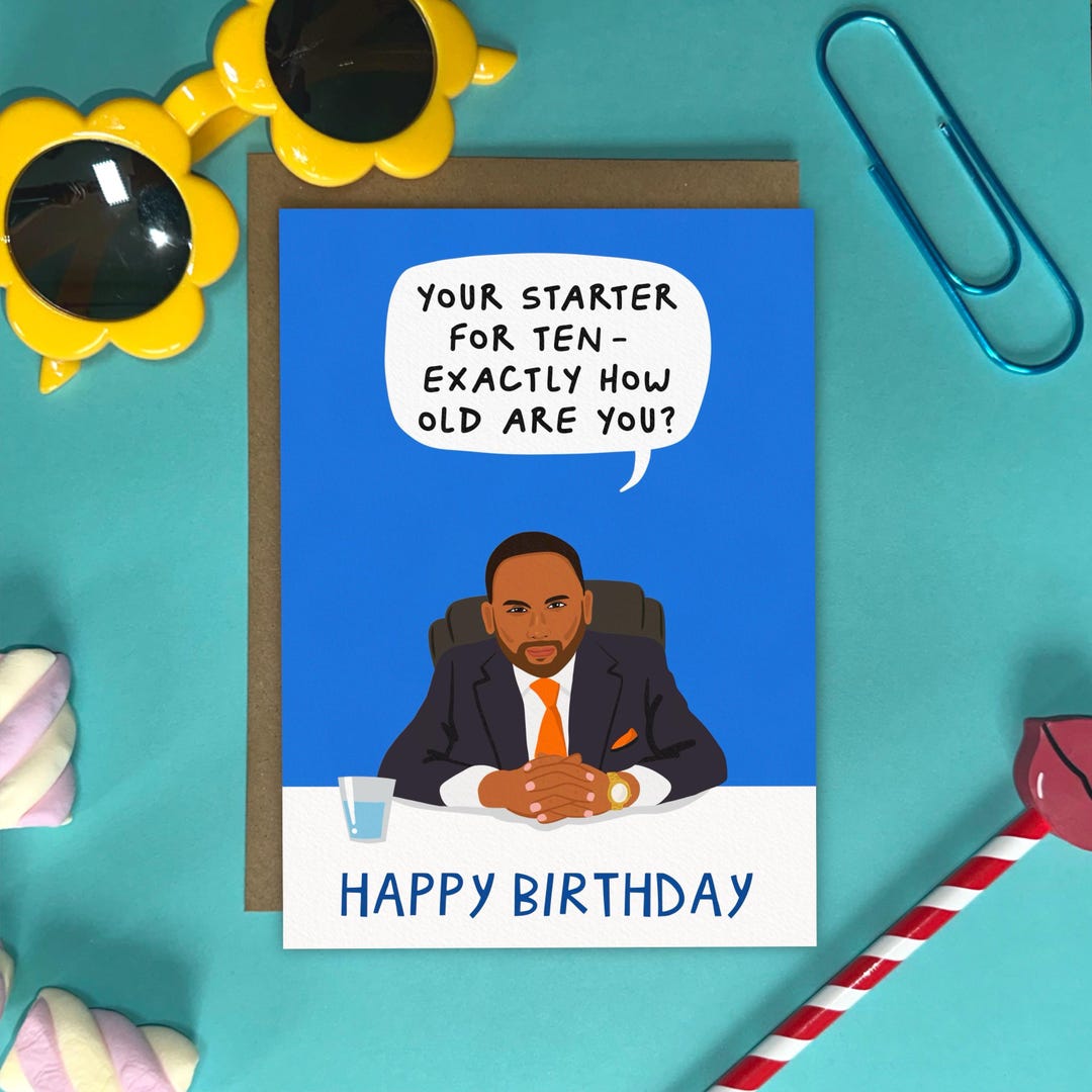 Funny Birthday Card | University Challenge Tribute Greeting Card for a ...