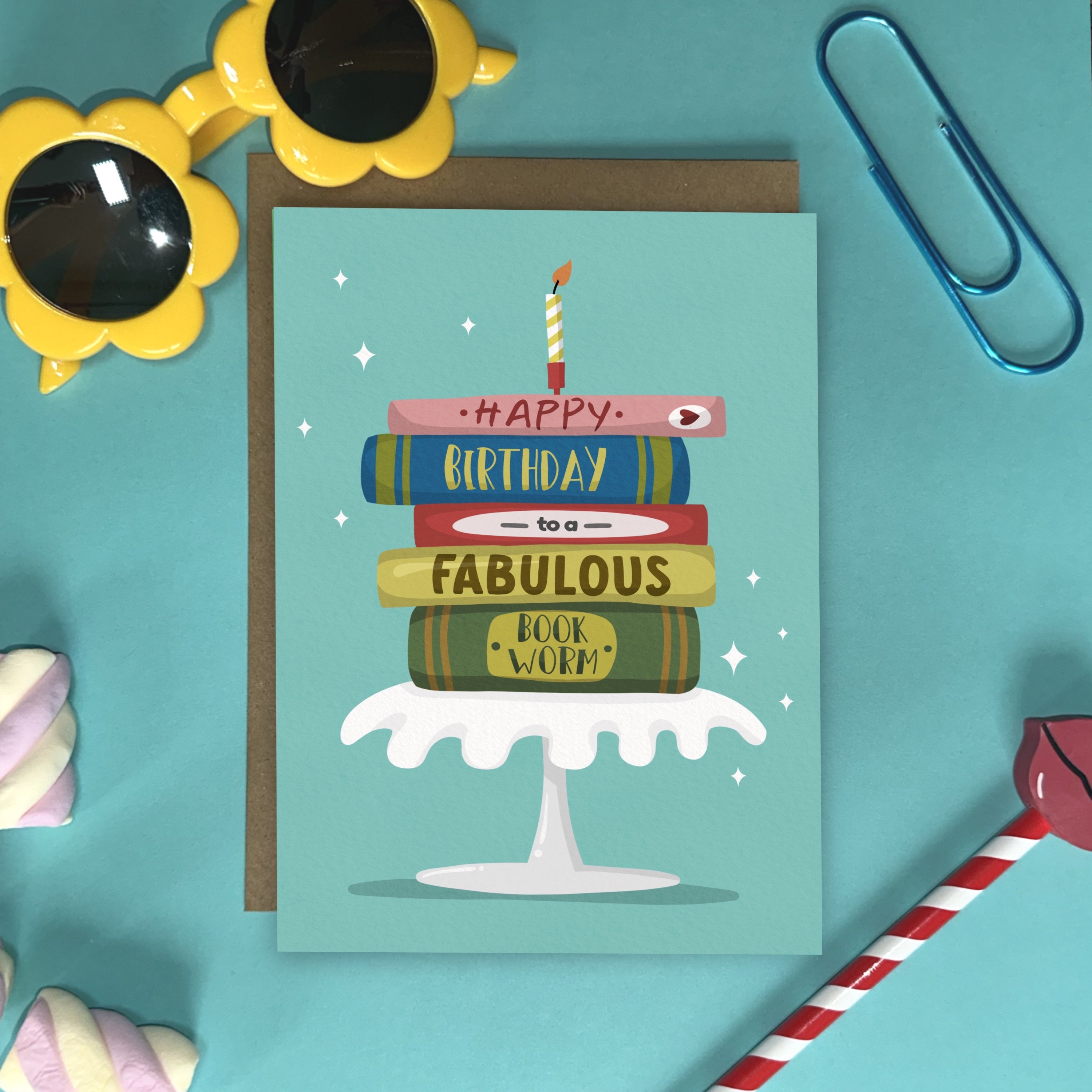Funny Birthday Card Card for Book Worm Book Lover Birthday Card for ...