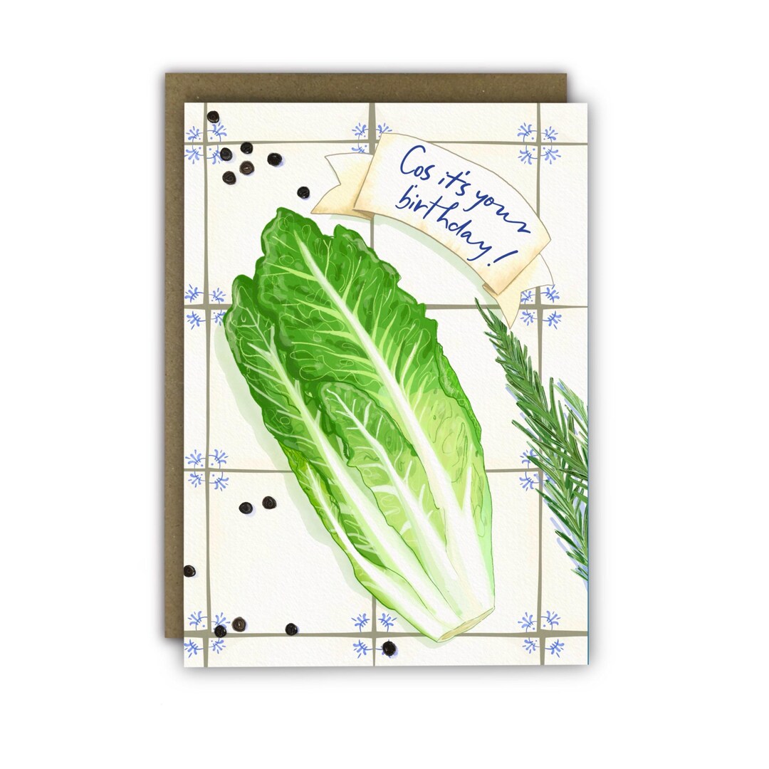 Funny Birthday Card for Vegetarians and Vegans | Cos Lettuce Perfect ...