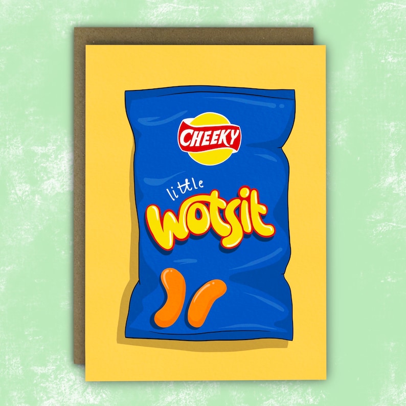 Funny Birthday Card Wotsits Cheeky Little Wotsit Crisps Inspired Card ...
