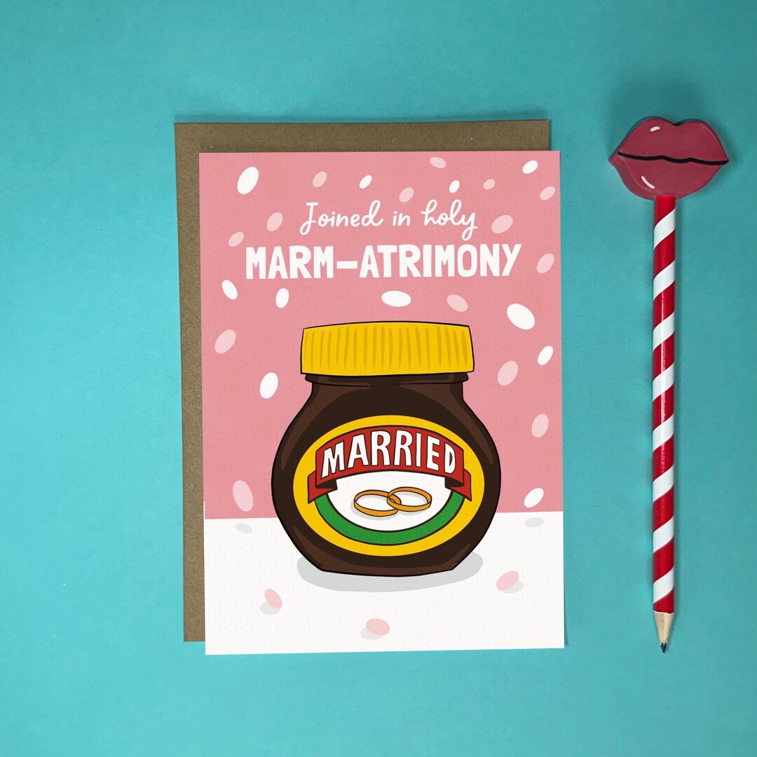 Funny Wedding Card Marmite Inspired Holy Matrimony - Etsy