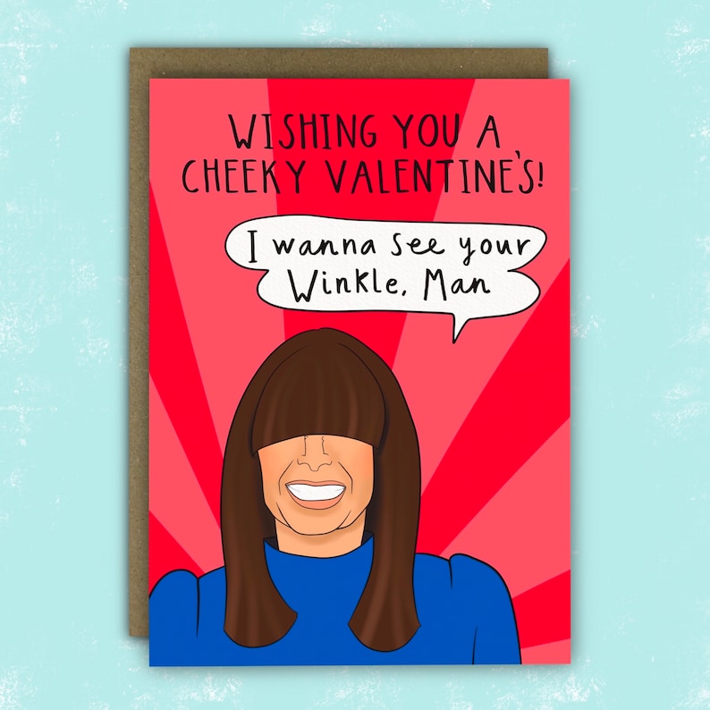 Funny Valentine Card Claudia Winkleman Parody Joke Cheeky Card for ...